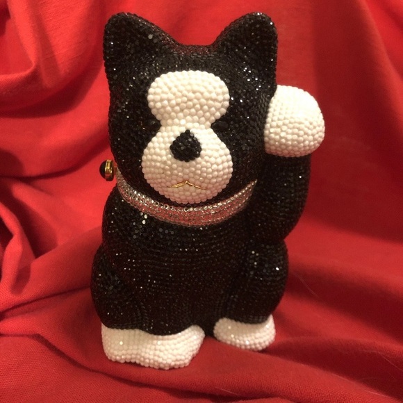Judith Leiber | Bags | Judith Leiber Black And White Cat Clutch | Poshmark